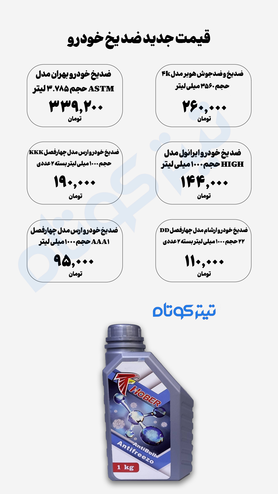 خرید ضدیخ خودرو چقدر هزینه روی دستمان میگذارد؟ آخرین قیمت ضدیخ خودرو